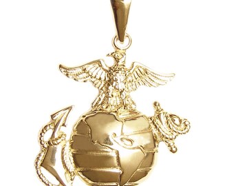 Usmc Gold Pendant - Etsy