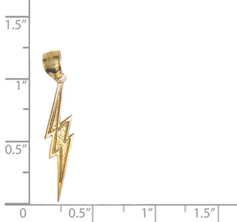 New 14k Gold Lightning Bolt Pendant - Etsy
