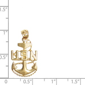 New 14k Gold U.S. Navy Anchor Pendant - Etsy
