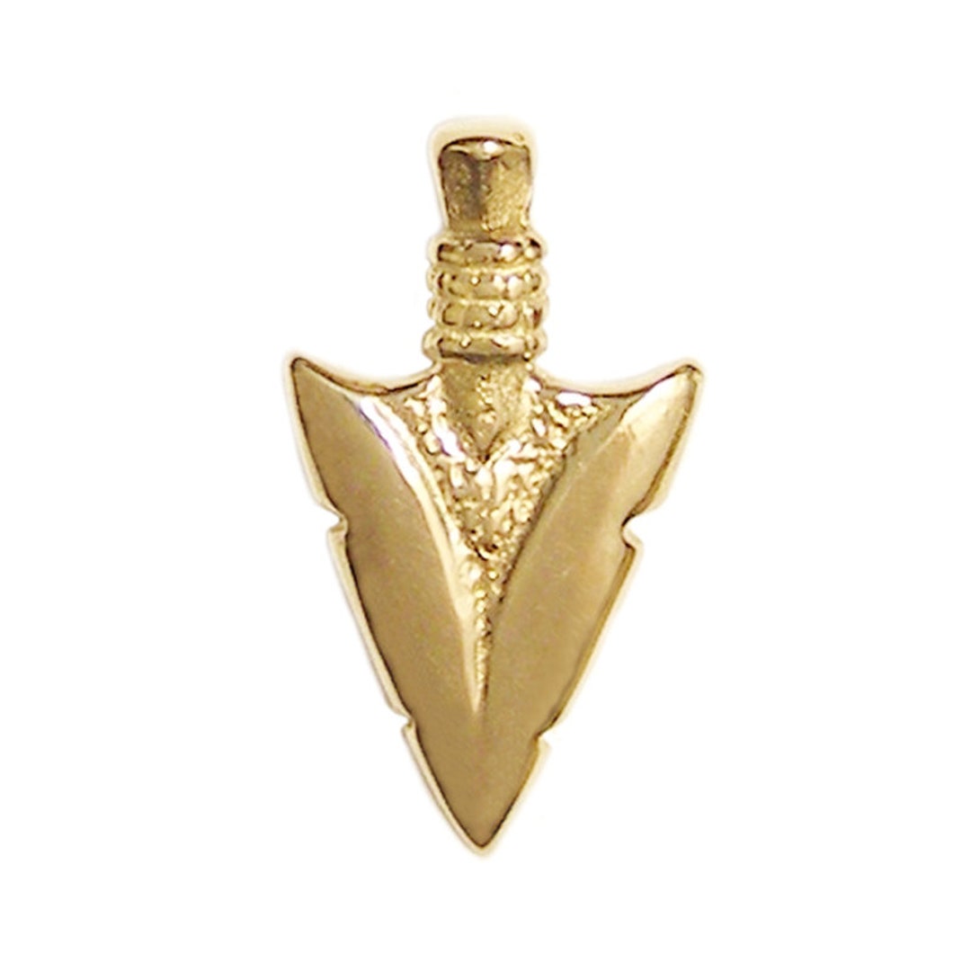 New 14k Gold Arrowhead Pendant - Etsy