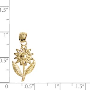 New 14k Gold Daisy Flower Pendant - Etsy