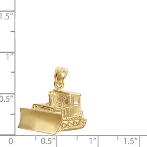 New 14k Gold Bulldozer Pendant - Etsy