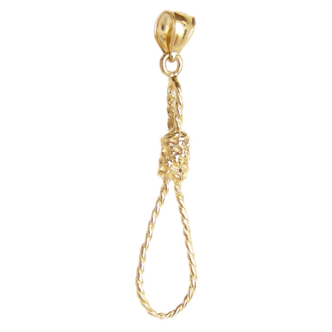 New 14k Gold 3D Noose Pendant - Etsy