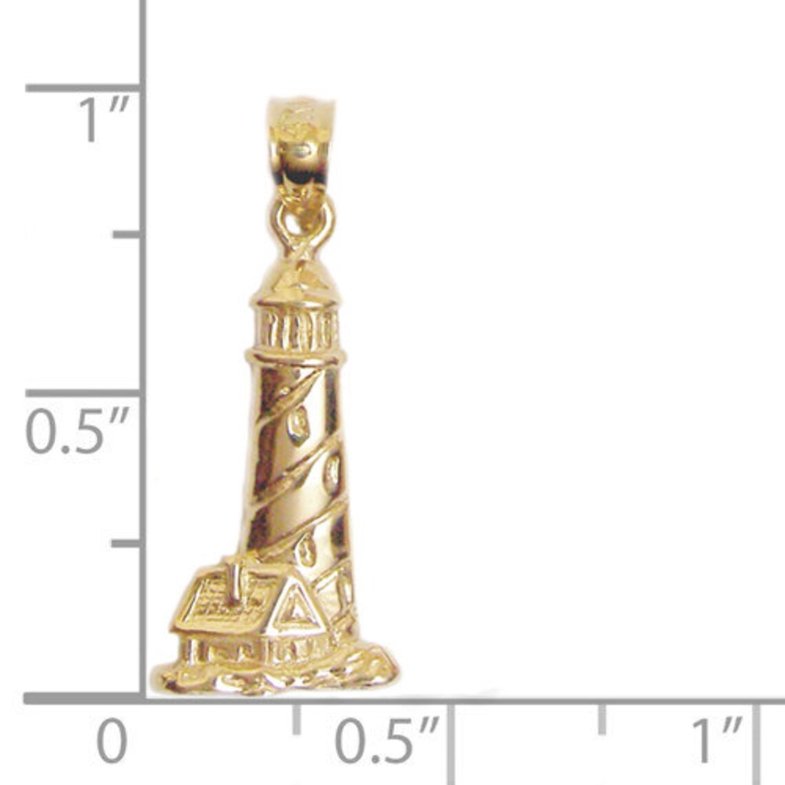 New 14k Gold Lighthouse Pendant/charm - Etsy