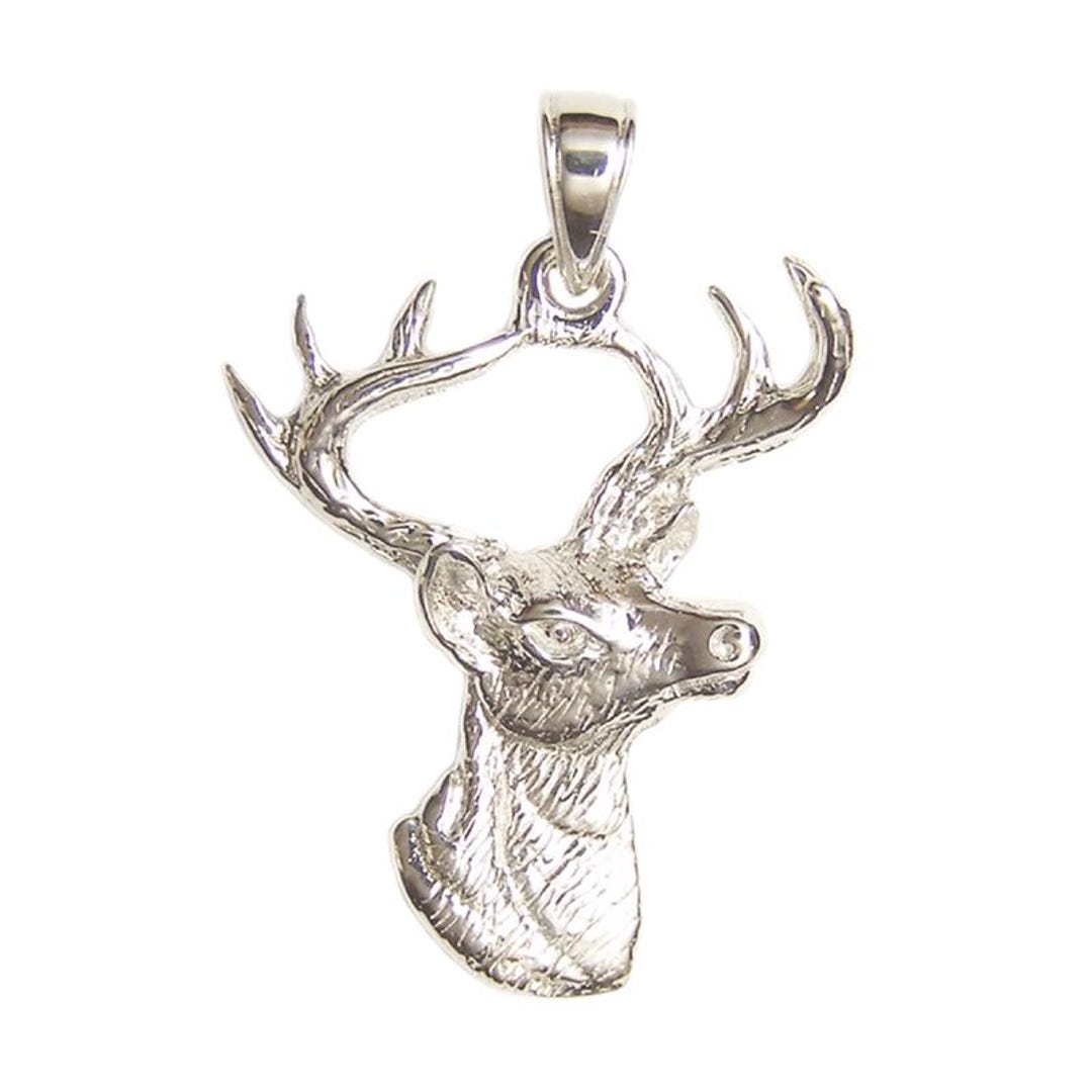 New Sterling Silver Elk Deer Pendant - Etsy