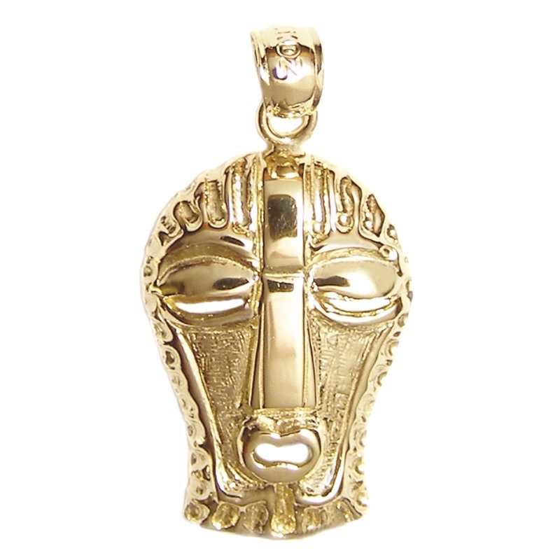 African Mask Pendant - Etsy