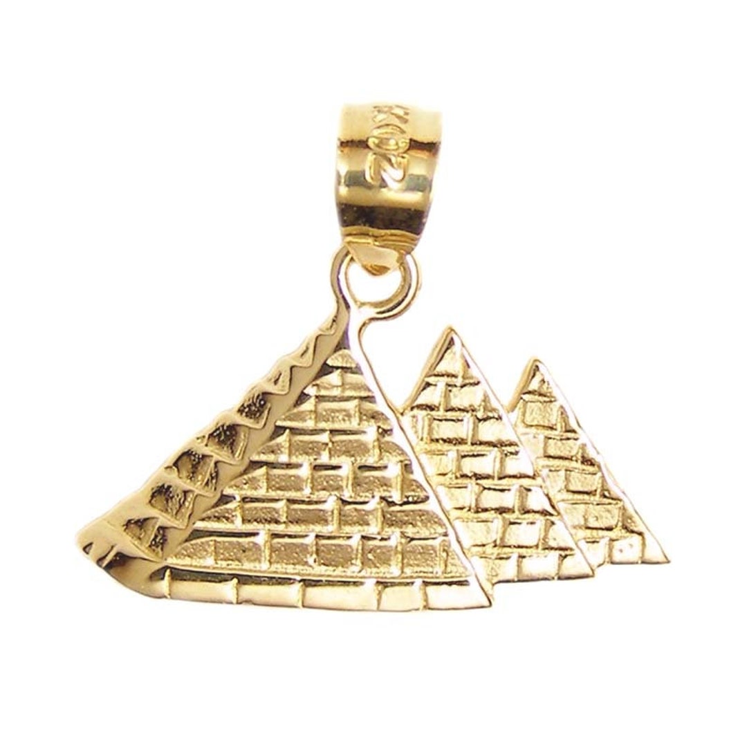 New 14k Gold Pyramid Pendant - Etsy