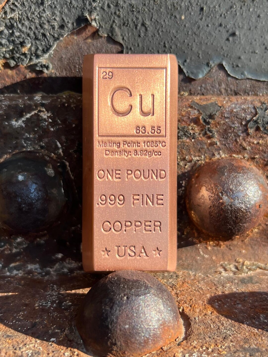 1 Pound Lb Copper Bar/trapezoid Style Copper Ingot/454g Element Copper ...