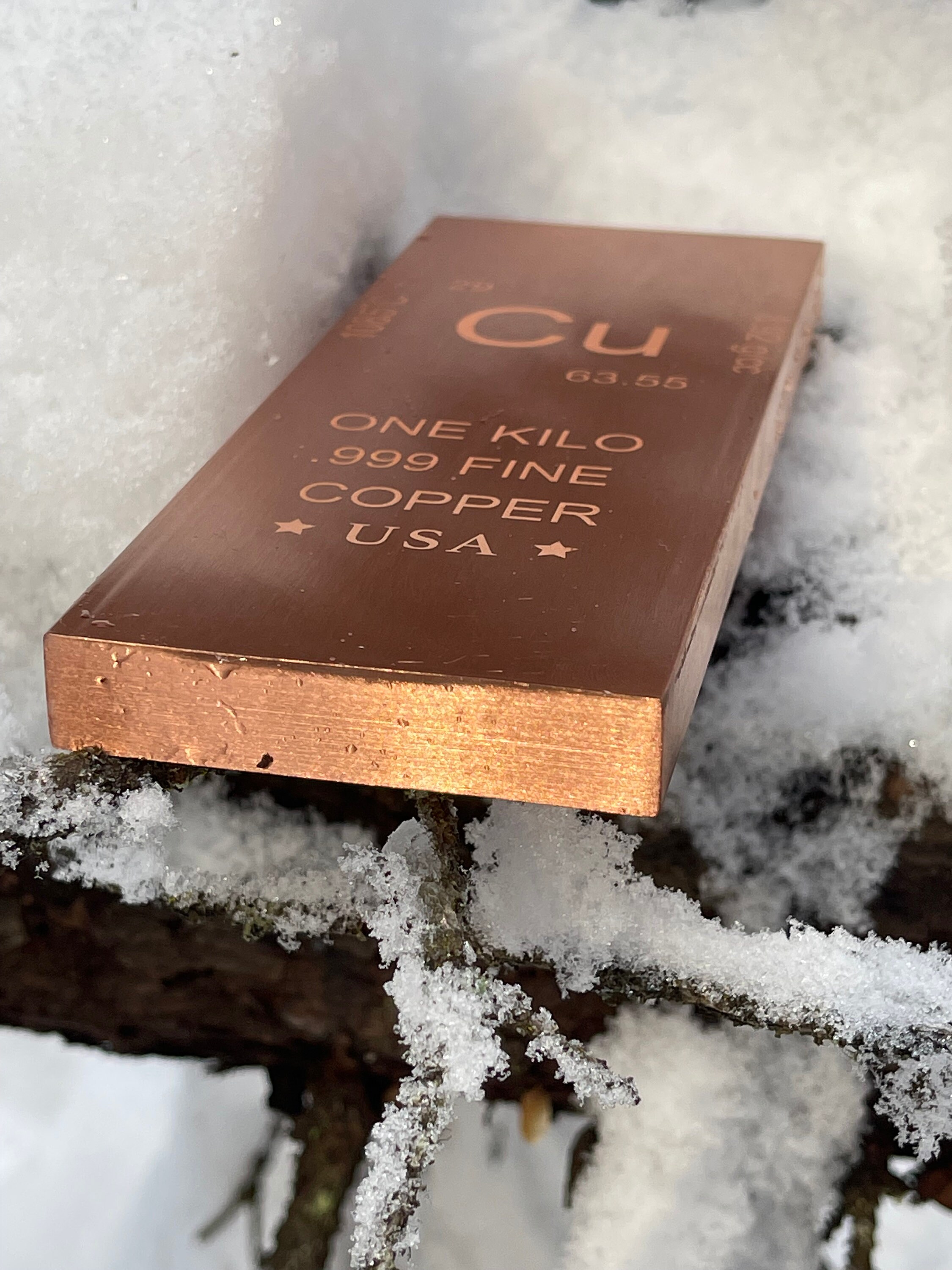 1 Kg Copper Bar Chemistry Element Design 1 Kilo 1000 Grams Fine Cu ...