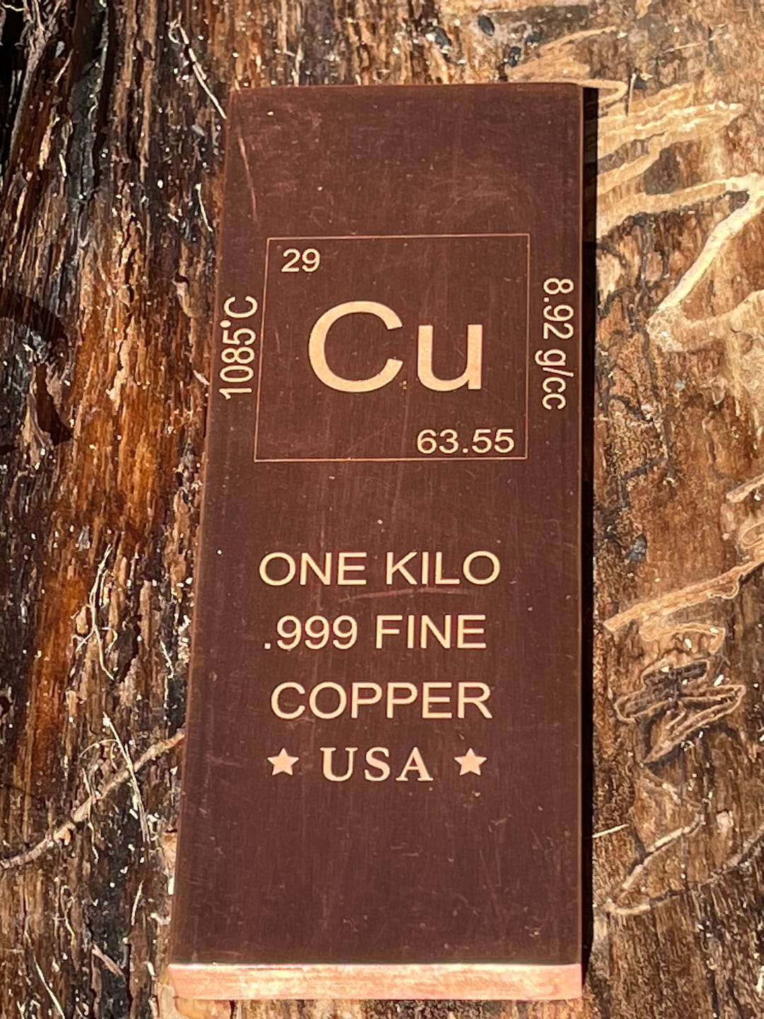 1 Kg Copper Bar Chemistry Element Design 1 Kilo 1000 Grams Fine Cu ...