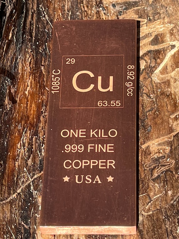 1 Kg Copper Bar Chemistry Element Design 1 Kilo 1000 - Etsy