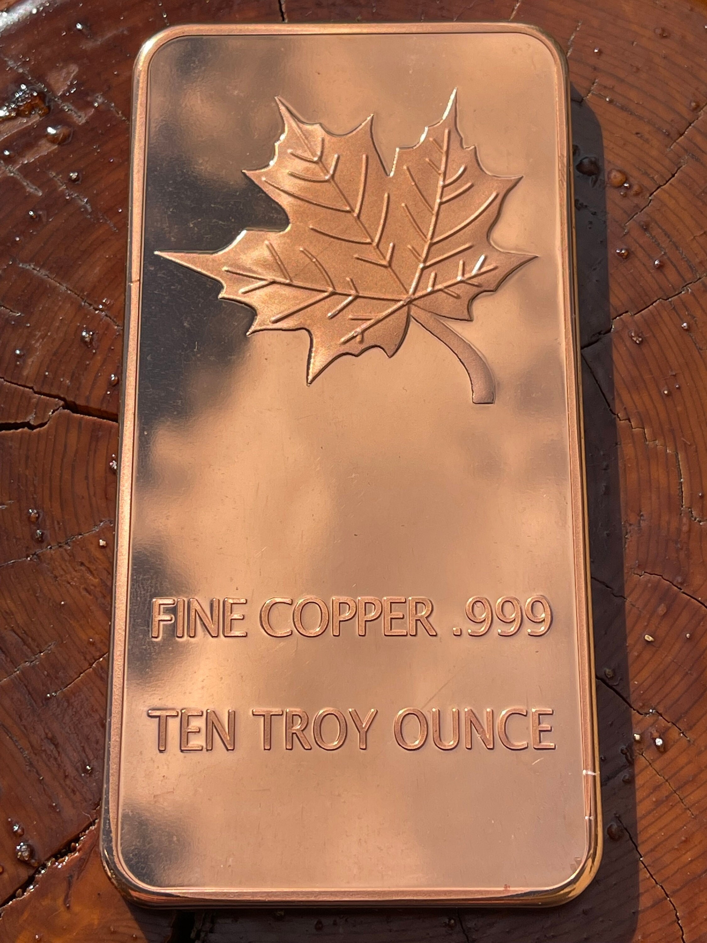 10 Oz Copper Bar Canadian Maple Leaf Ten Troy Ounce 311.035 | Etsy Canada