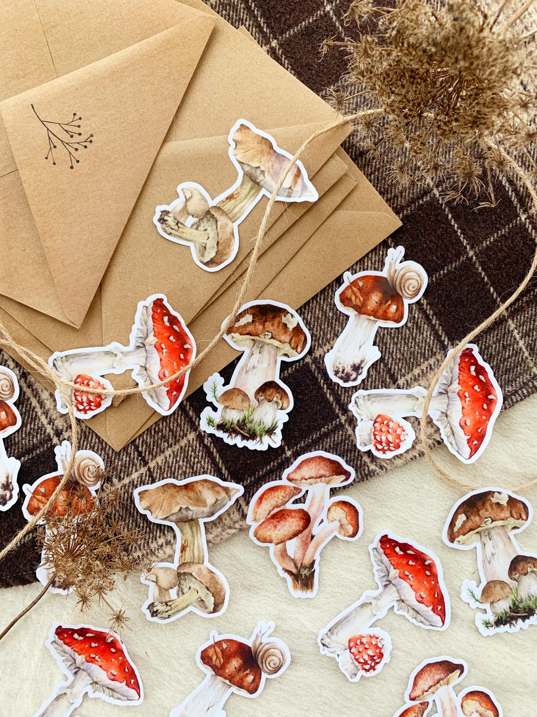 Mushroom Sticker, Vinyl Mushroom Sticker, Mushroom Decal,vintage ...