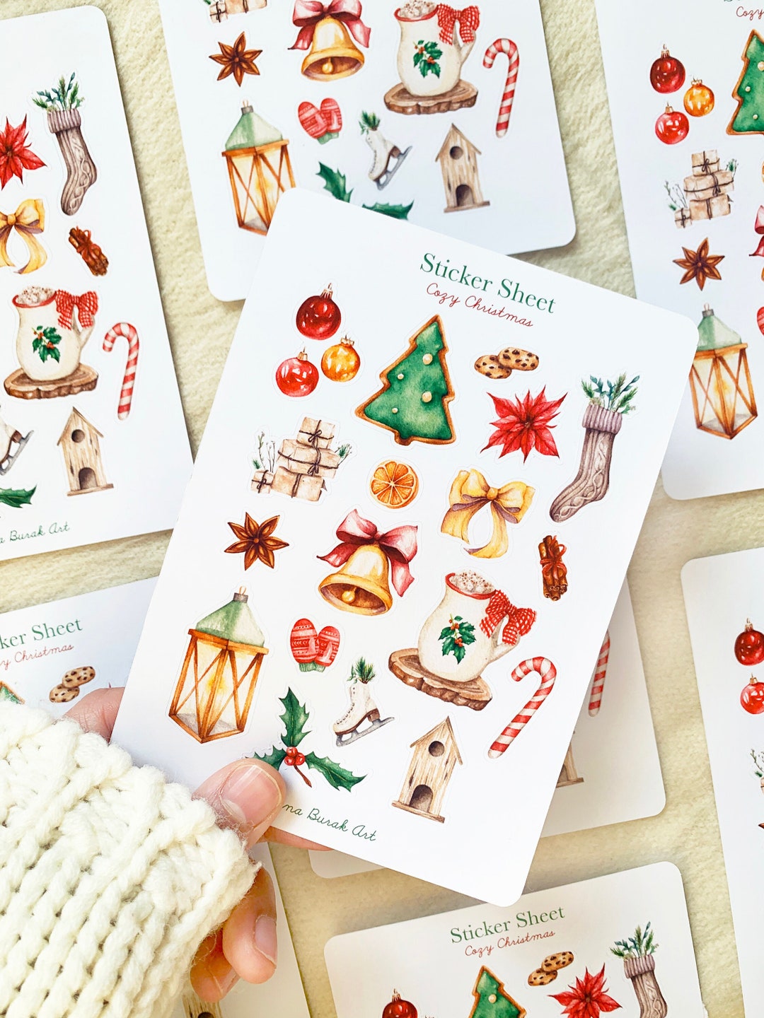 Cozy Winter Sticker Sheet,holiday Stickers, Journaling Stickers,winter ...
