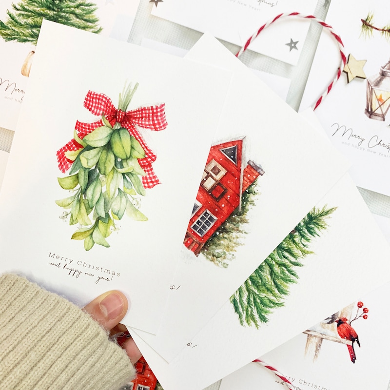 Christmas Postcard - Etsy