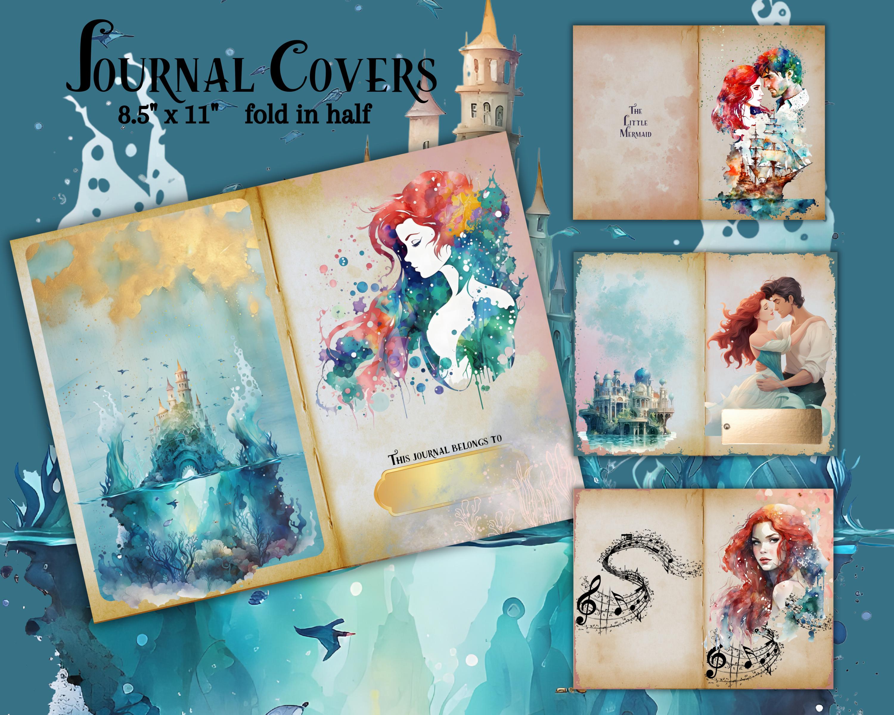 Little Mermaid Journal Kit: Printable PNG Ephemera Pages (digital ...