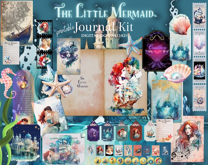 The Little Mermaid Inspired Junk Journal - Etsy