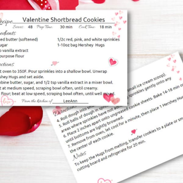 Printable Recipe Cards - Etsy