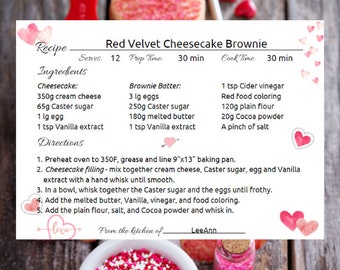 Editable Printable Spanish Recipe Card Template - Etsy