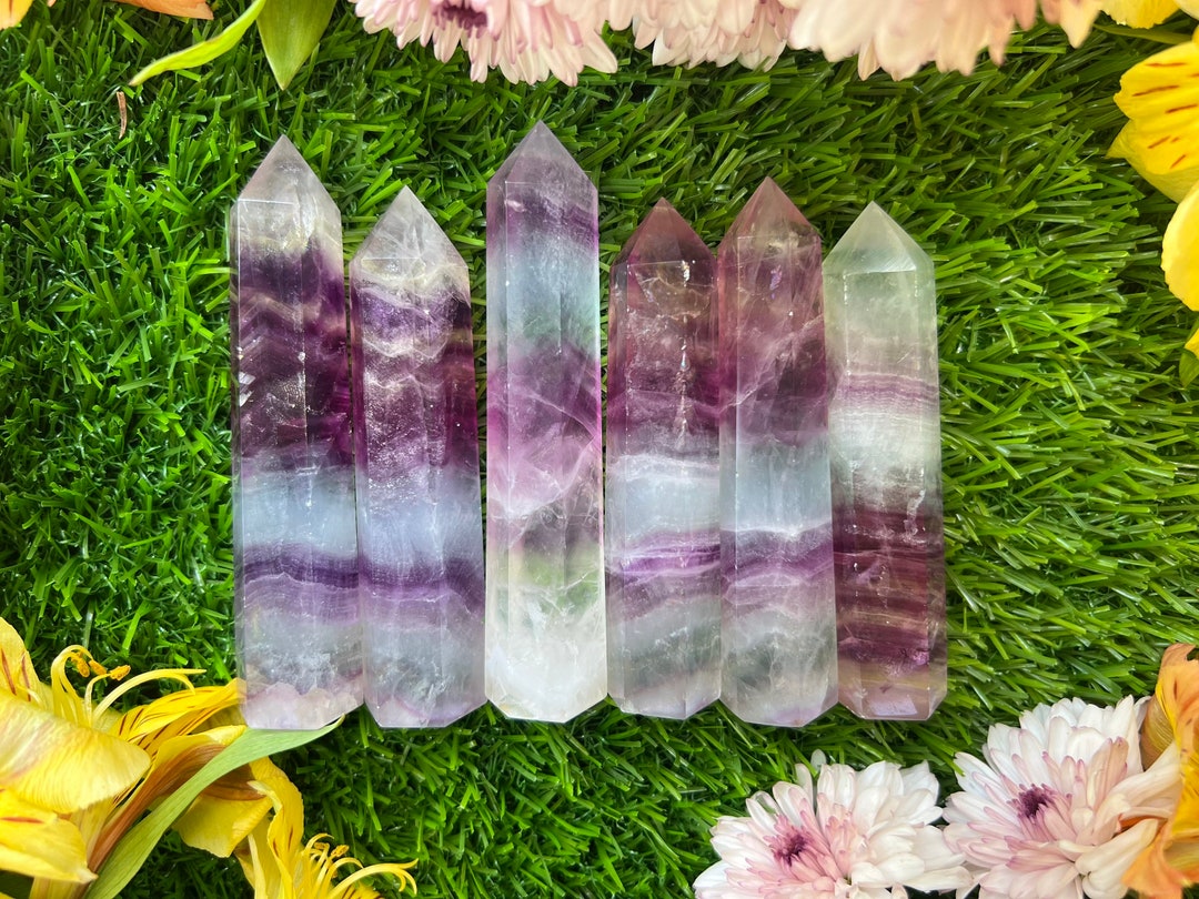 Watermelon Fluorite Tower - Etsy