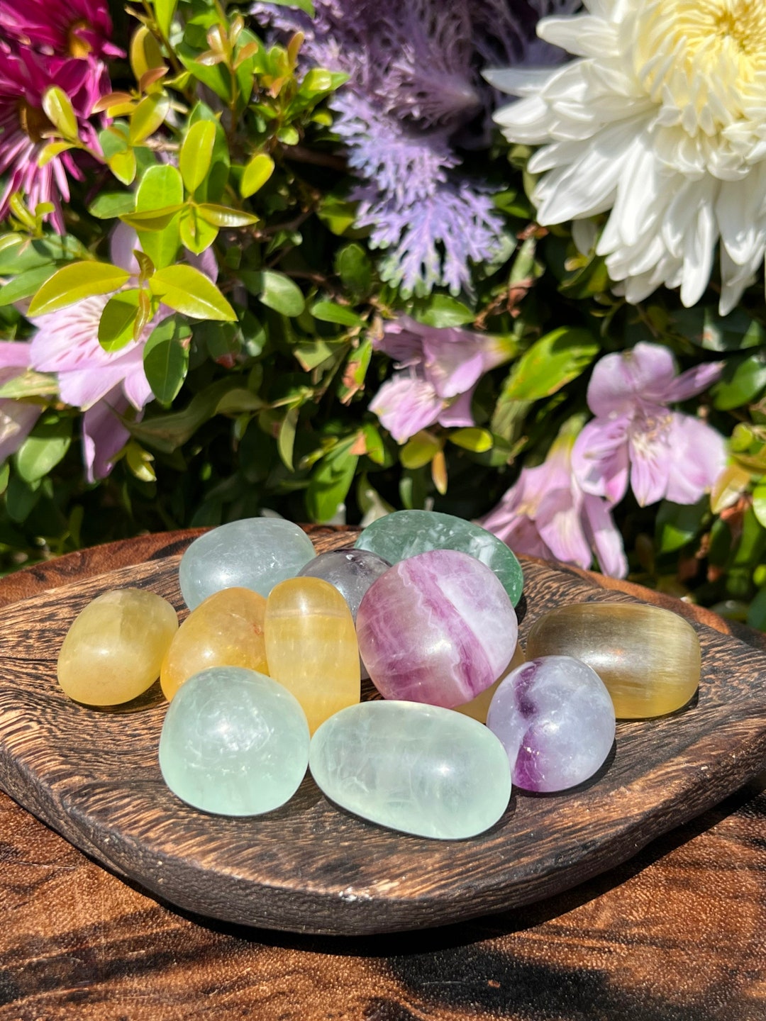 Large Rainbow Candy Fluorite Tumbled Stones - Etsy