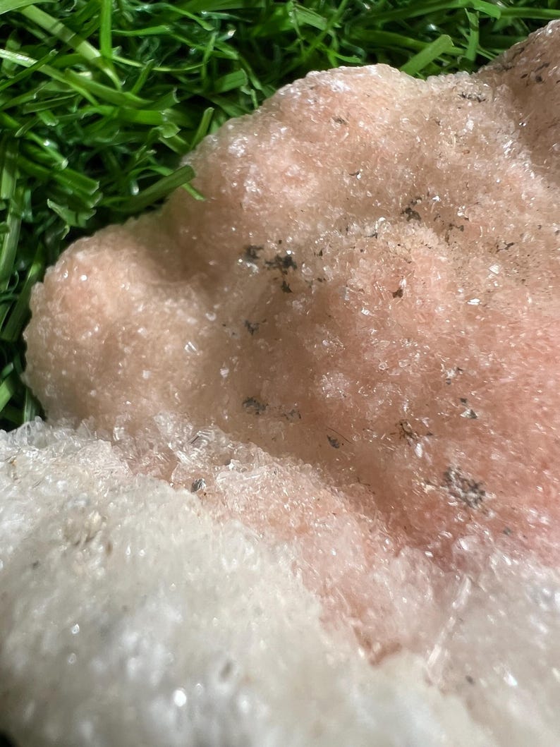 Selenite on Pink Botryoidal Calcite Specimen - Etsy