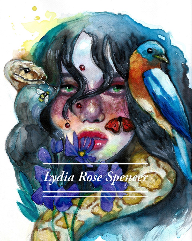Garden Goddess Archival Art Print - Lydia Rose Spencer Art - Limited ...