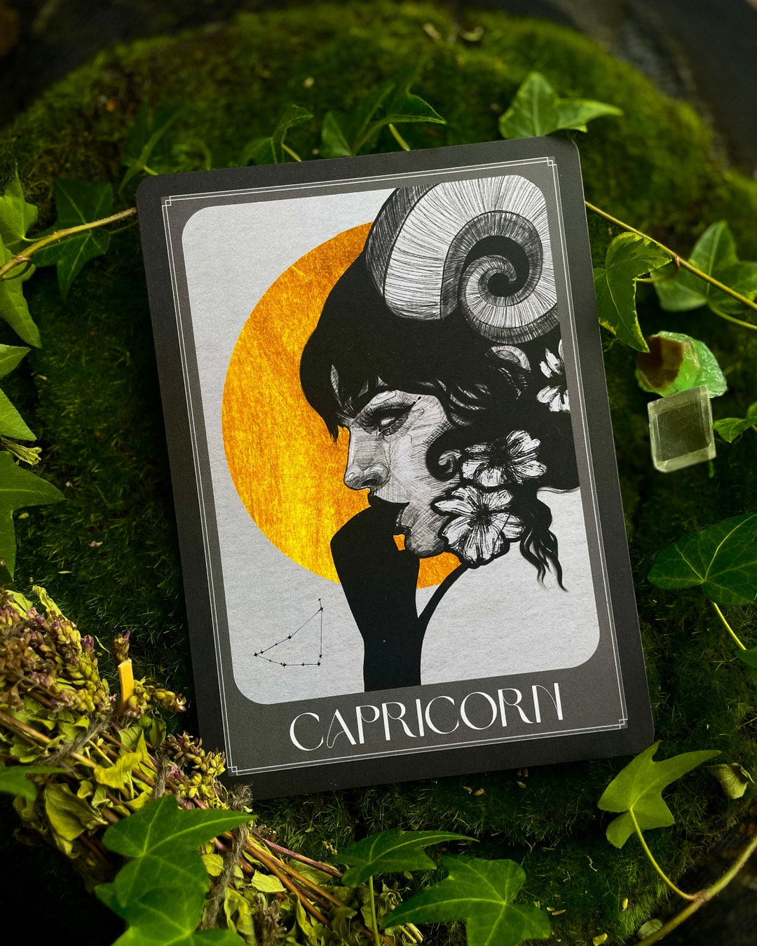 Capricorn Zodiac Print, Capricorn Art Print, Capricorn Zodiac Art ...
