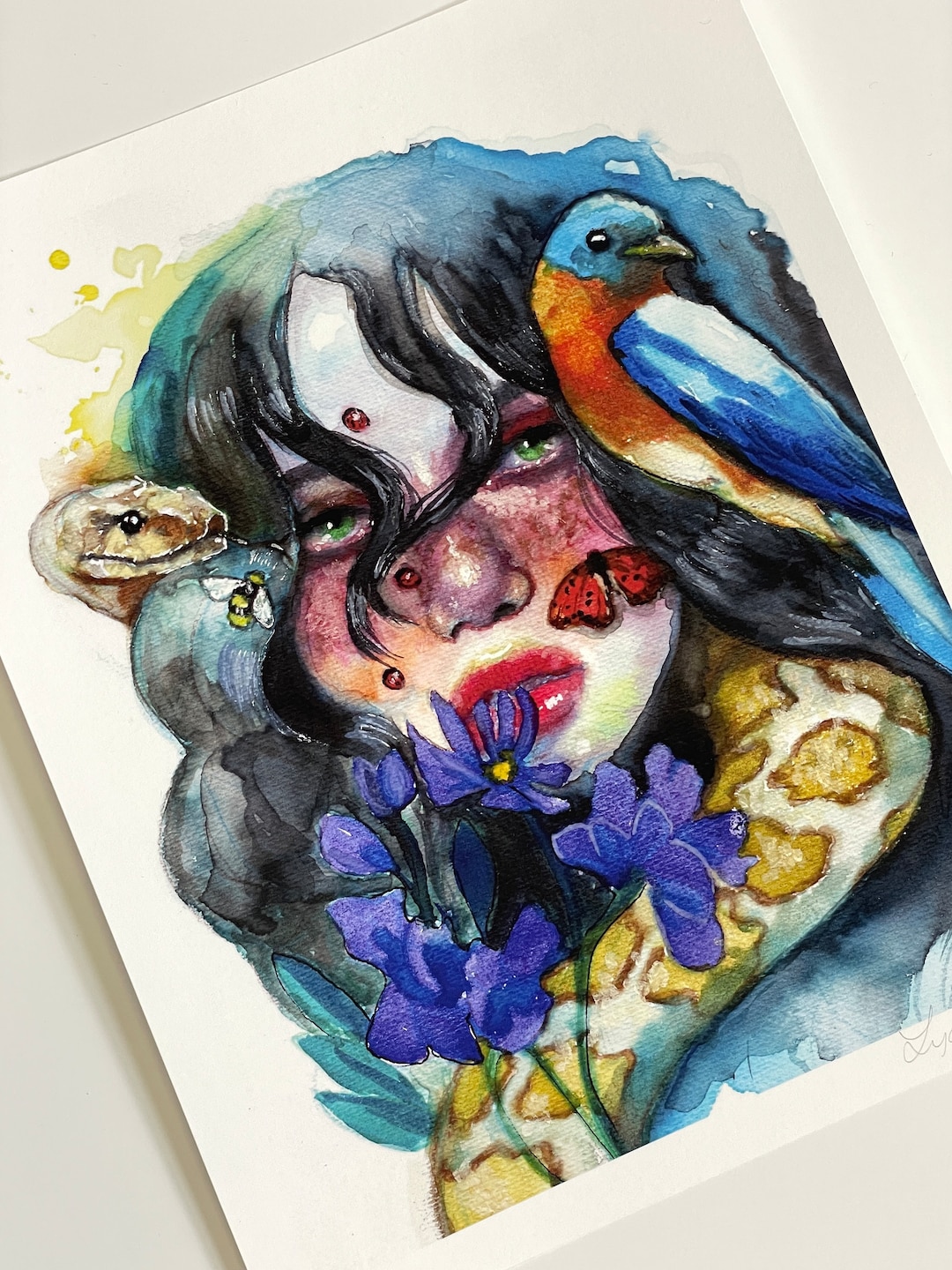 Garden Goddess Archival Art Print - Lydia Rose Spencer Art - Limited ...