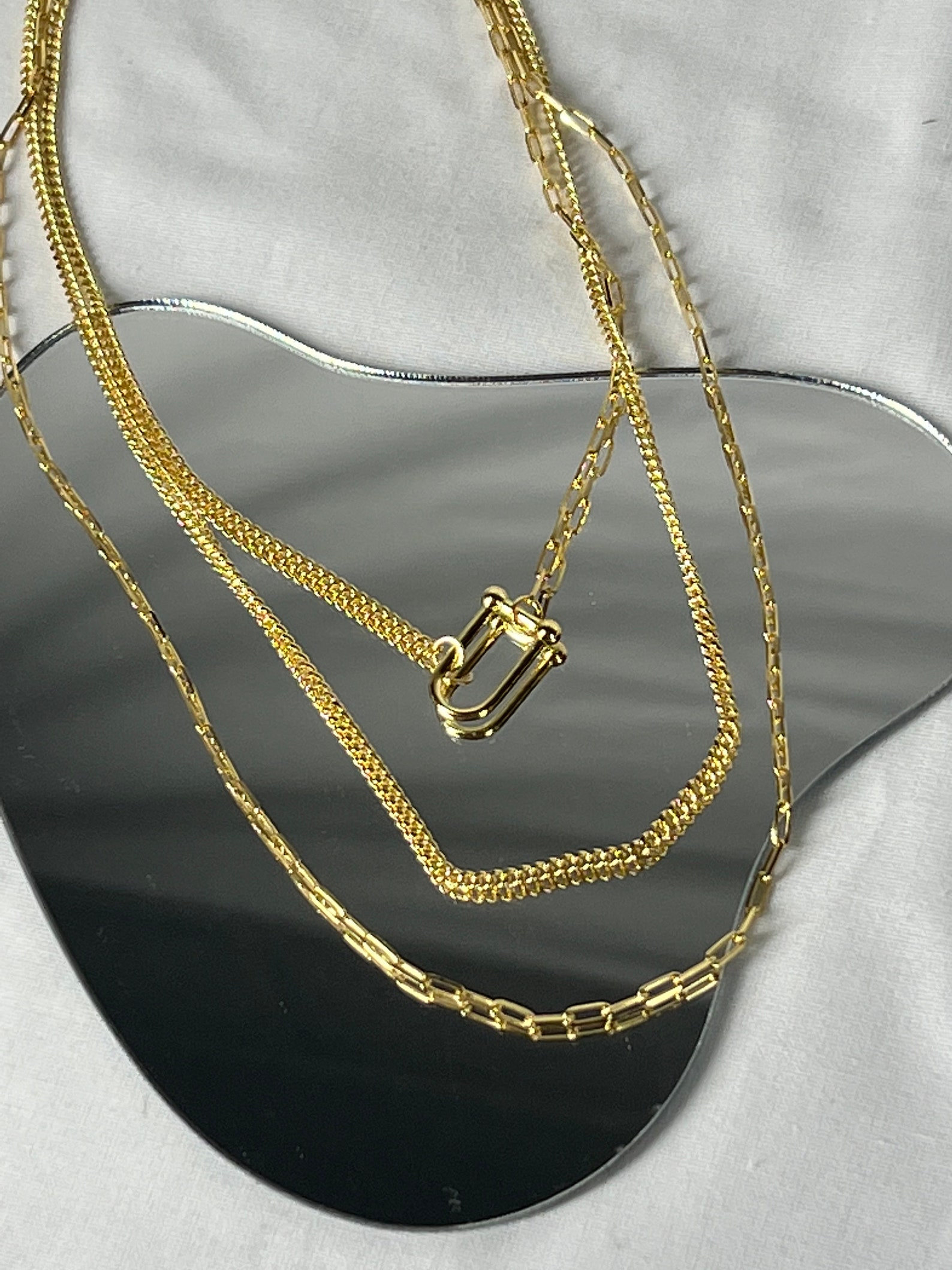 Gold Sterling Silver Layer Paperclip Chain - Etsy