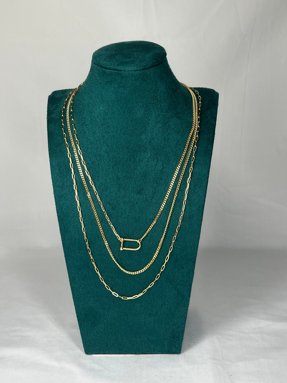 Gold Sterling Silver Layer Paperclip Chain - Etsy