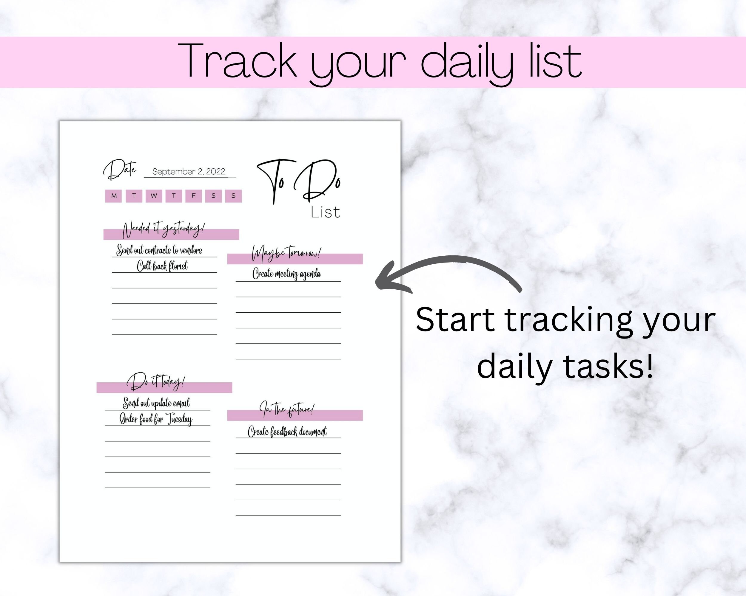 Daily Task Check-list - Etsy