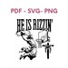He is Rizzin' SVG, Funny Jesus SVG, Cute Easter Shirt Humor Easter ...