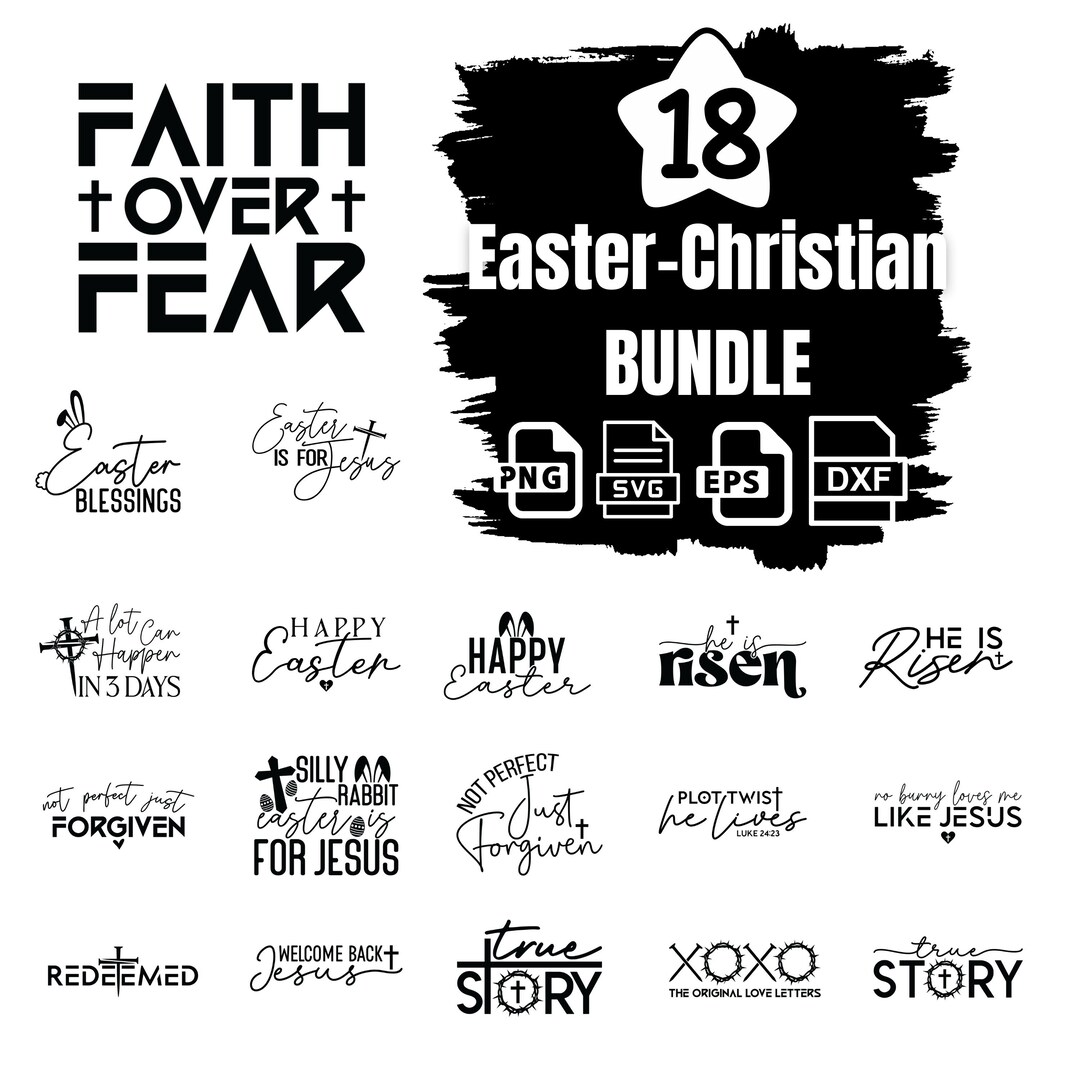 Christian Easter Svg, Christian Easter SVG Bundle, Easter Quotes ...
