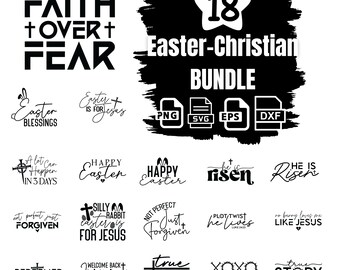 Christian Easter SVG Bundle, Easter SVG, Christian Svg, Bunny Svg ...