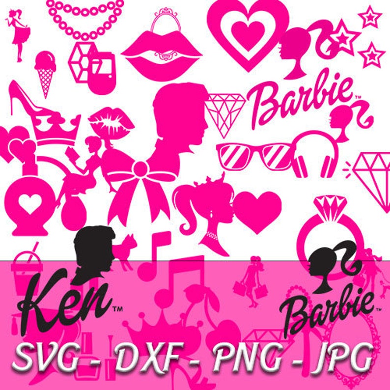 Dolly Barb Svg Bundle Svg Princess Silhouette Pink Doll Svg Girl