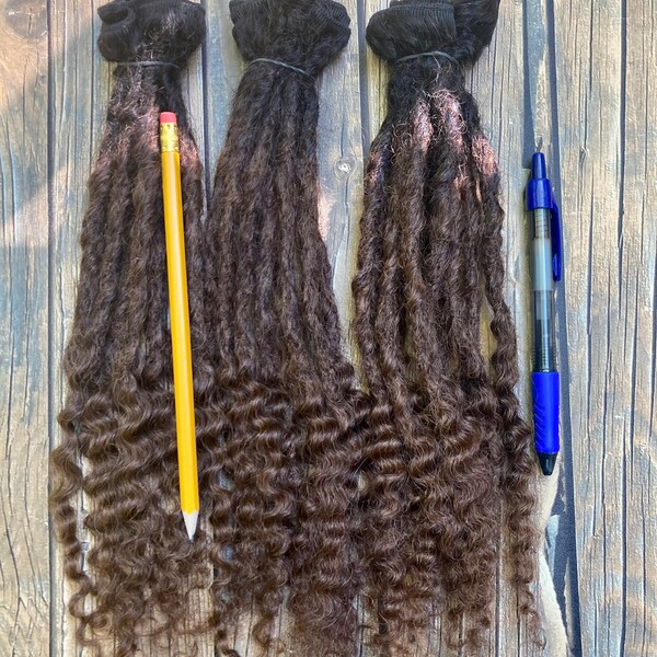 Human Hair Loc Extensions Curly Ends - Etsy