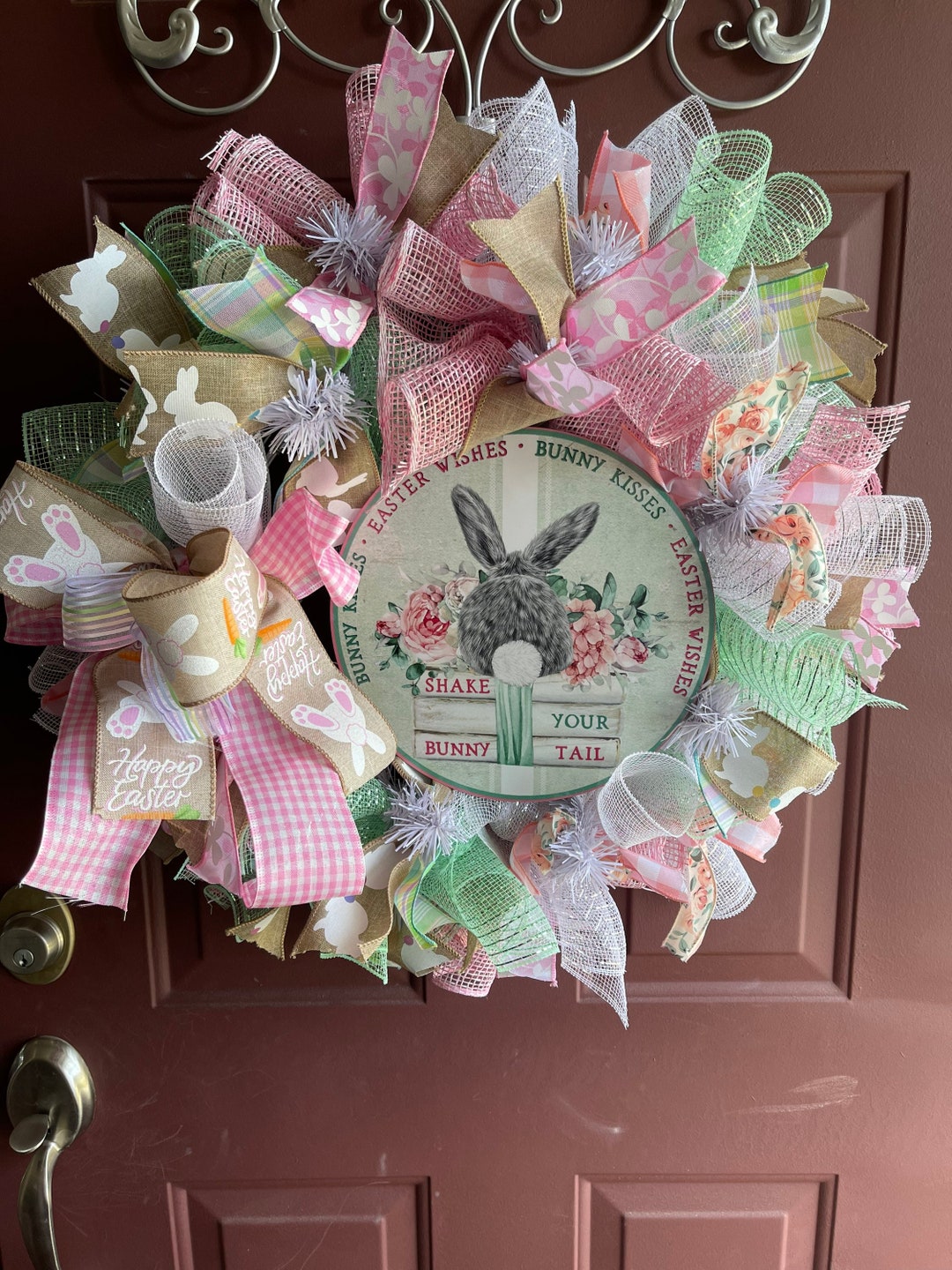 Easter/spring Bunny Wreath - Etsy