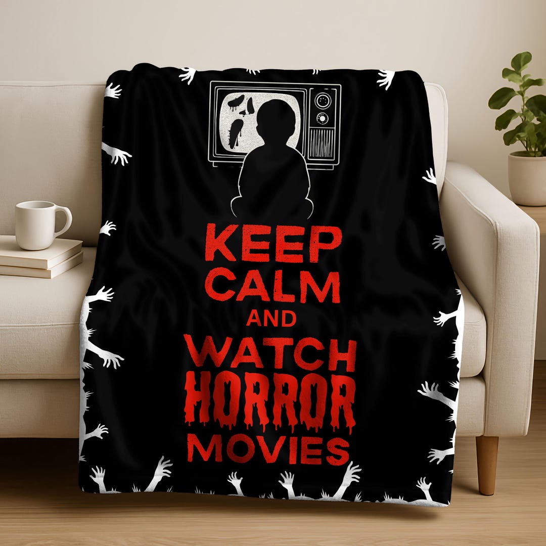 Custom Name Horror Movie Blanket, Scary Movie Blanket, Horror Blanket ...