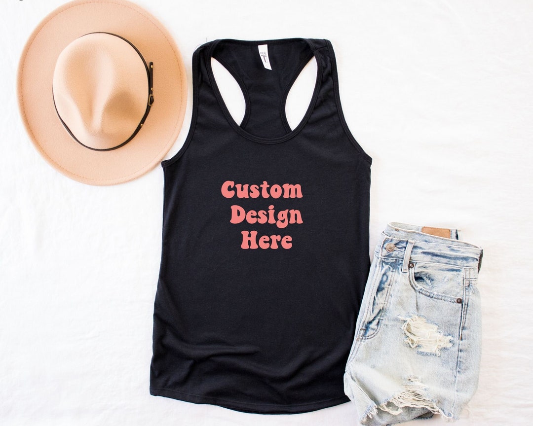 Custom Text Tank, Personalized Custom Design Tank, Customize Your Own ...