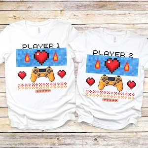 Gamer Couple T-shirt, Matching Gamer Couple Shirts, Family Matching ...