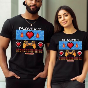 Gamer Couple T-shirt, Matching Gamer Couple Shirts, Family Matching ...