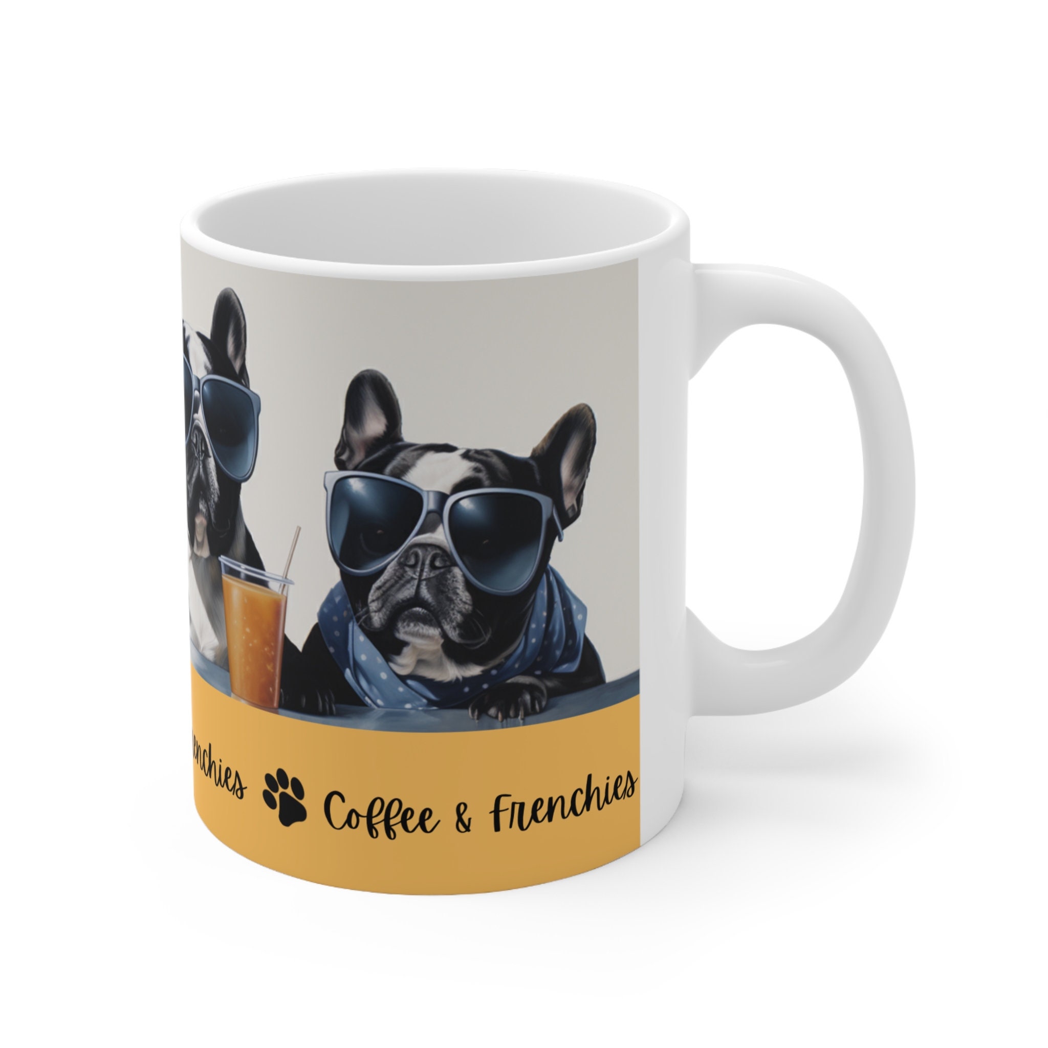 Coffee and Frenchies Mug, French Bulldog Lover Mug, French Bulldog ...