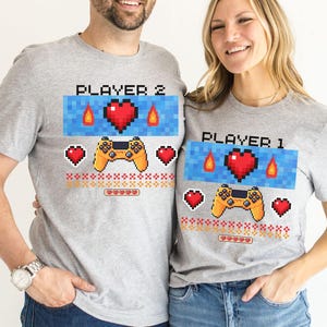 Gamer Couple T-shirt, Matching Gamer Couple Shirts, Family Matching ...