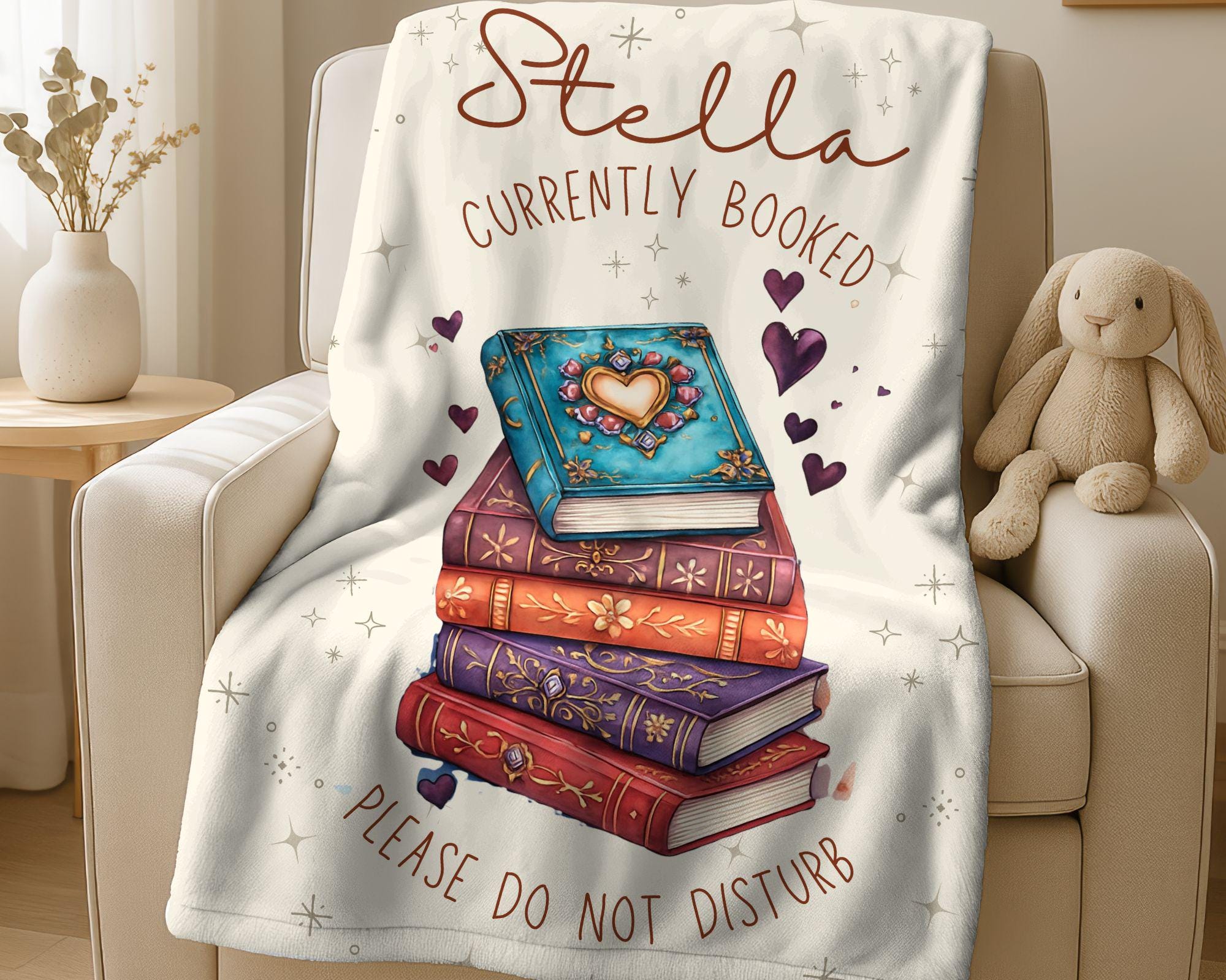Avid Reader Gift, Personalized Cozy Reading Blanket, Book Reader ...