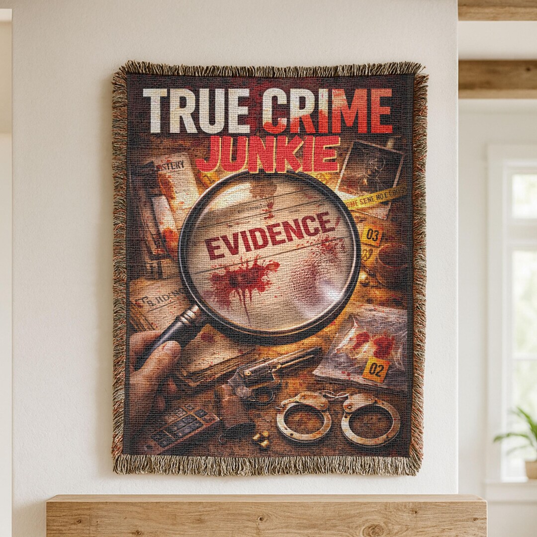 Customized True Crime Blanket, True Crime Lover Gift, Funny True Crime ...