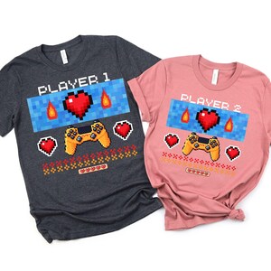 Gamer Couple T-shirt, Matching Gamer Couple Shirts, Family Matching ...