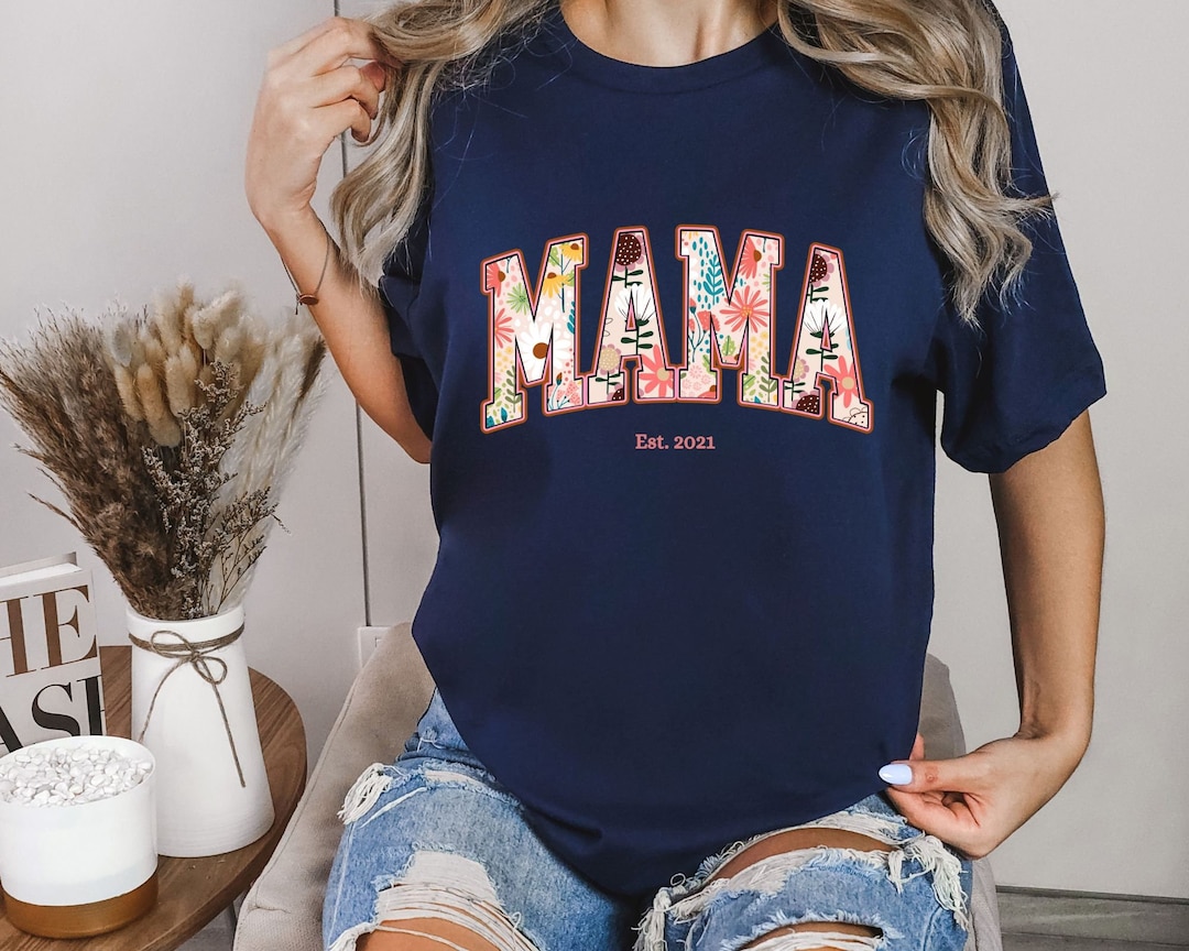 Custom Mama Shirt Personalized Mom Shirt Custom Mom T Mom Shirt