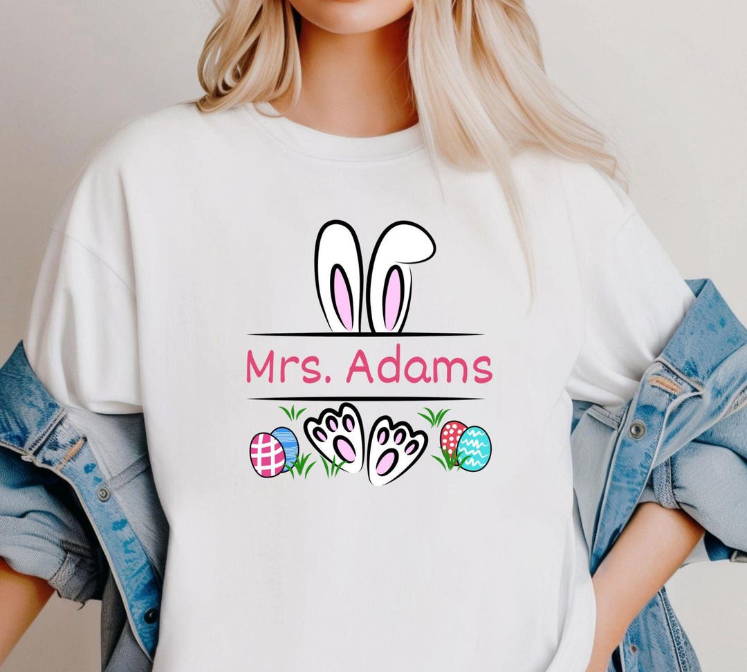 Custom Teacher Easter T-shirt, Personalized Teacher Easter Shirt ...