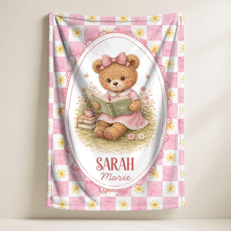 Custom Baby Girl Blanket, Book Lover Gift, Storybook Nursery, Avid ...